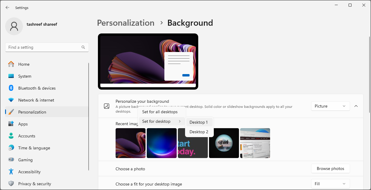 Cum să utilizați diferite imagini de fundal pentru fiecare monitor în ...