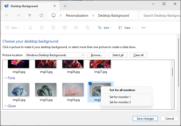 Cum să utilizați diferite imagini de fundal pentru fiecare monitor în ...